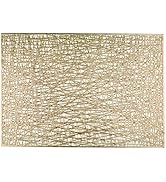 Amazon.com: Round Placemats Gold Metallic Set of 6 Vinyl Hollow ...