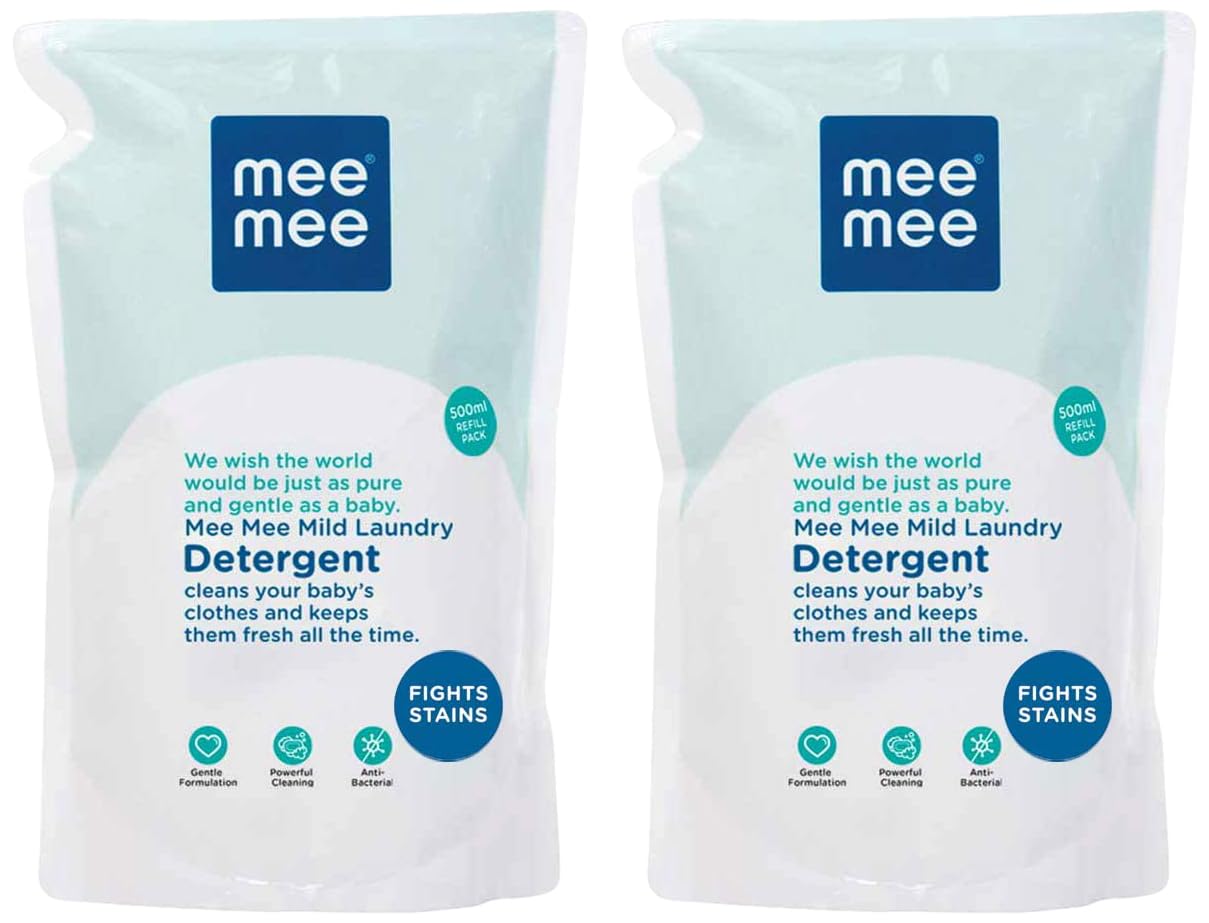 Mee Mee Mild Baby Liquid Laundry Detergent (500 ml - Refill Pack) (Pack ...