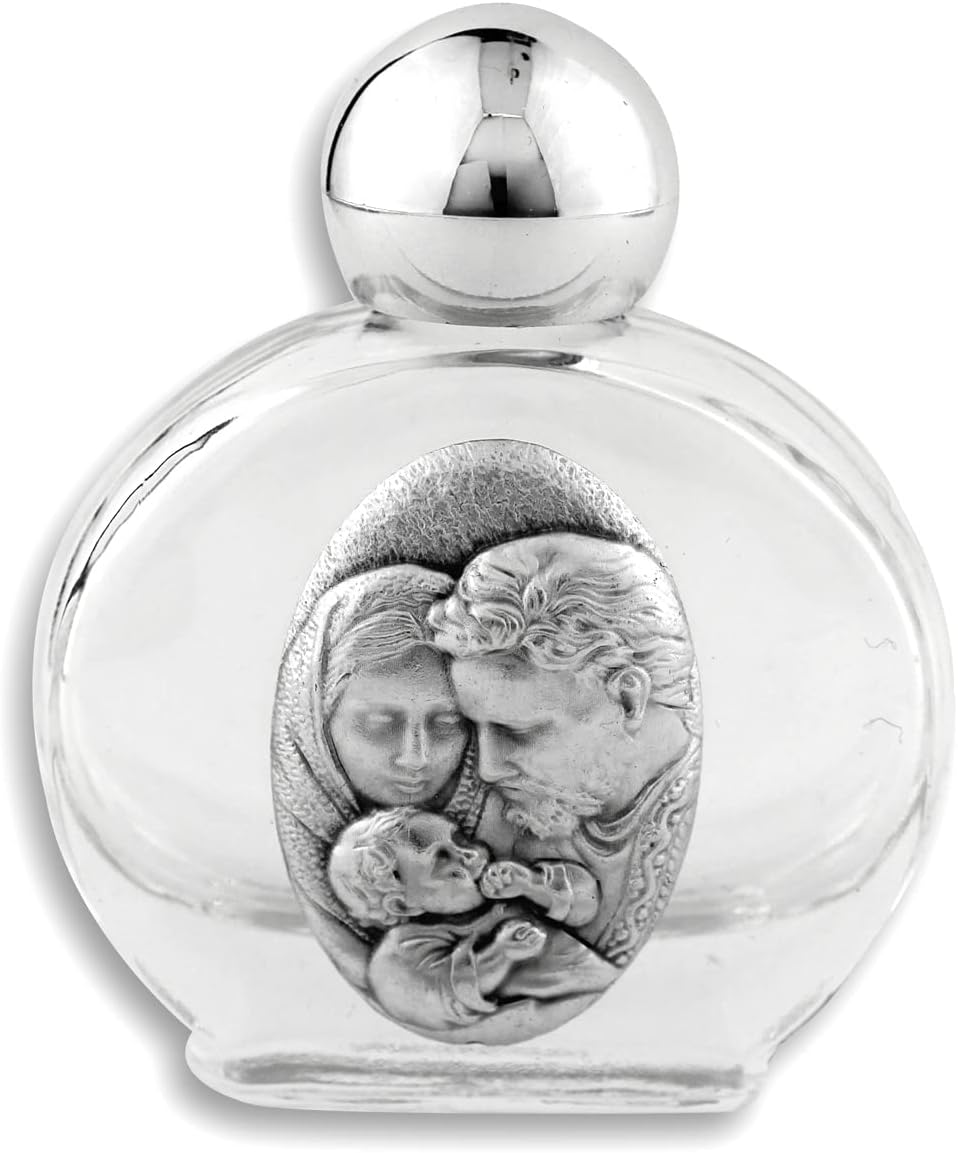Amazon.com: Lot of 2! Glass Holy Spirit Round Holy Water Bottle- Made ...