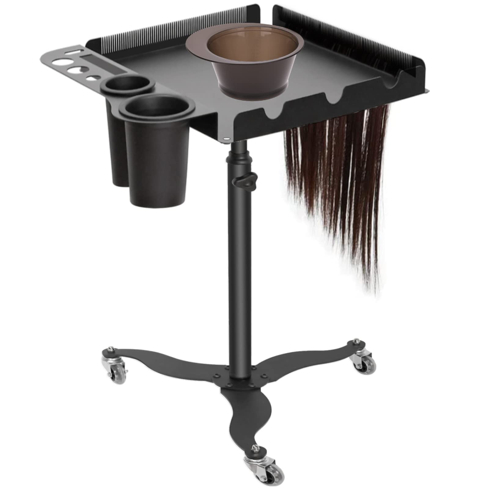 Amazon.com: Salon Tray on Wheels, Hair Stylist Rolling Tray Metal Tray ...