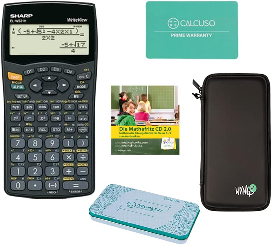 Nerd Kit: Sharp EL-W531H + Calculator Case by SafeCase + Learn-CD (in ...
