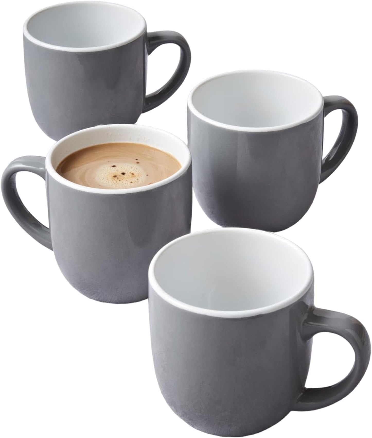 Sketch Set of 4 Mugs Porcelain Extra Large Coffee Soup Hot Cocoa Mugs ...