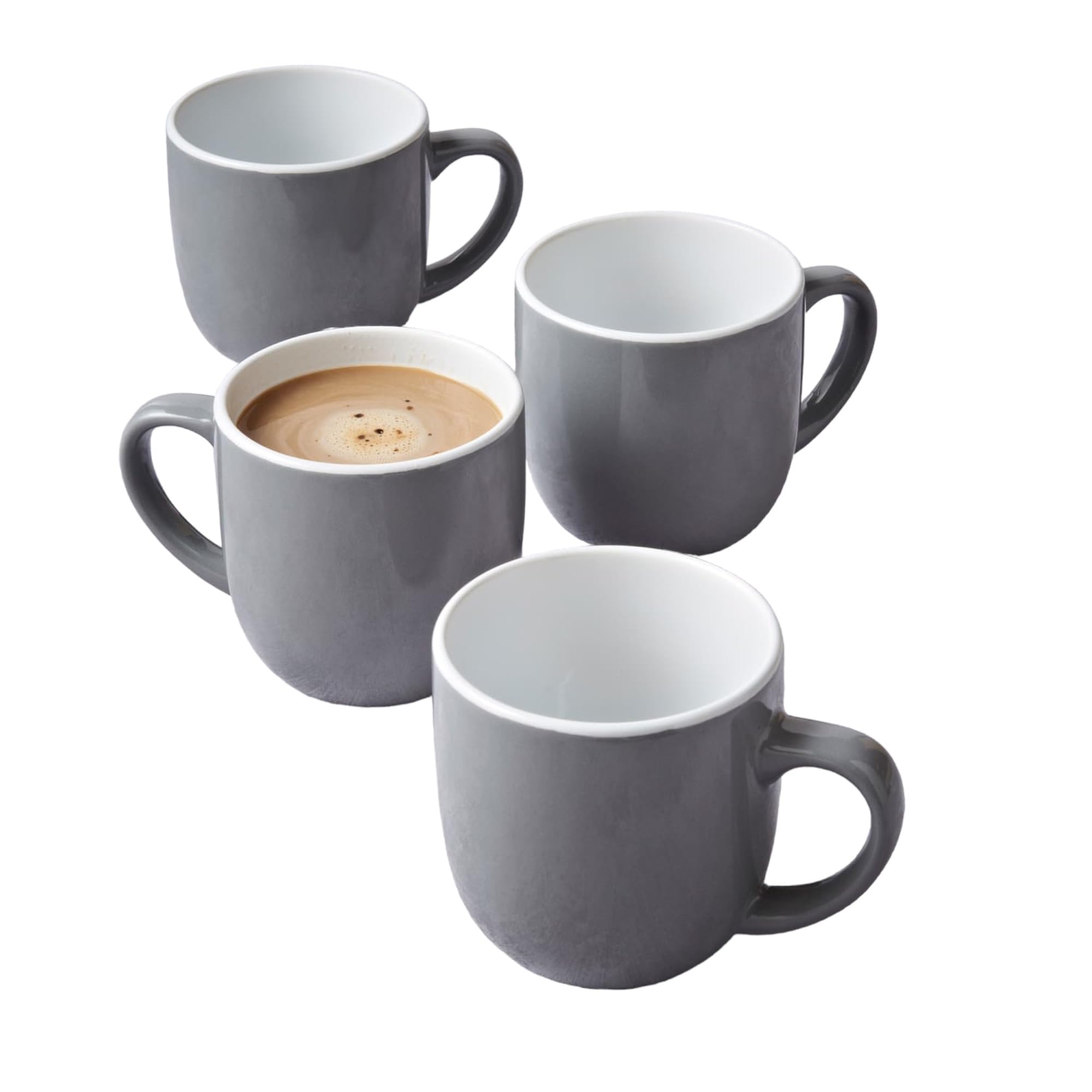 HOMELOX Glossy Set of 4 Tea Coffee Mugs Cups Kitchenware Quality ...