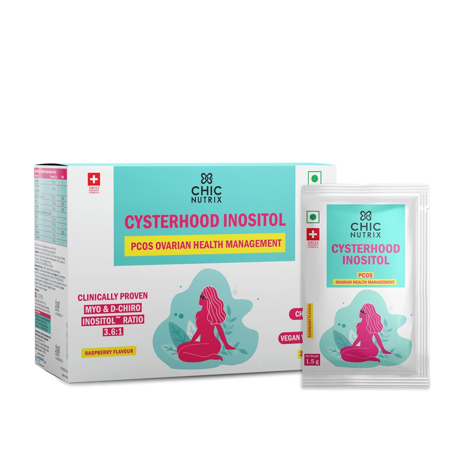Buy Verem Cysterhood Inositol | PCOS Ovarian Management | 3.6:1 Ratio ...