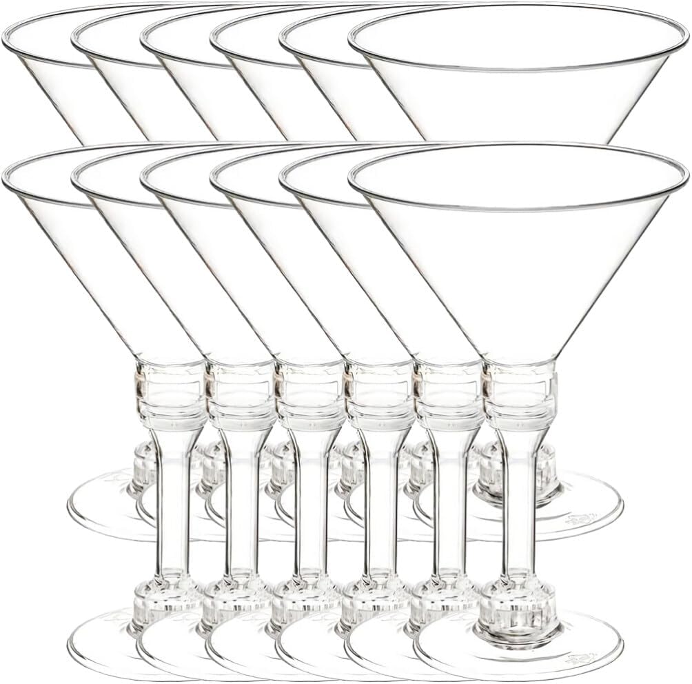 Amazon.co.jp: Abaodam 20個 プラスチック製のワインカップ 透明シャンパングラス プラスチック製のコップ プラスチック製のクーペシャンパングラス プラスチック製のカクテル ...