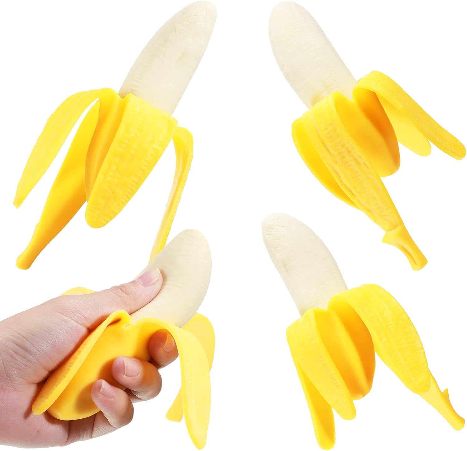 Amazon.com: Zhanmai 4 Pcs Fake Banana Toy Soft Banana Fake Corn Soft ...