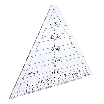 Amazon.com: Biitfuu 60 Degree Triangle Quilting Ruler Quilting Template ...