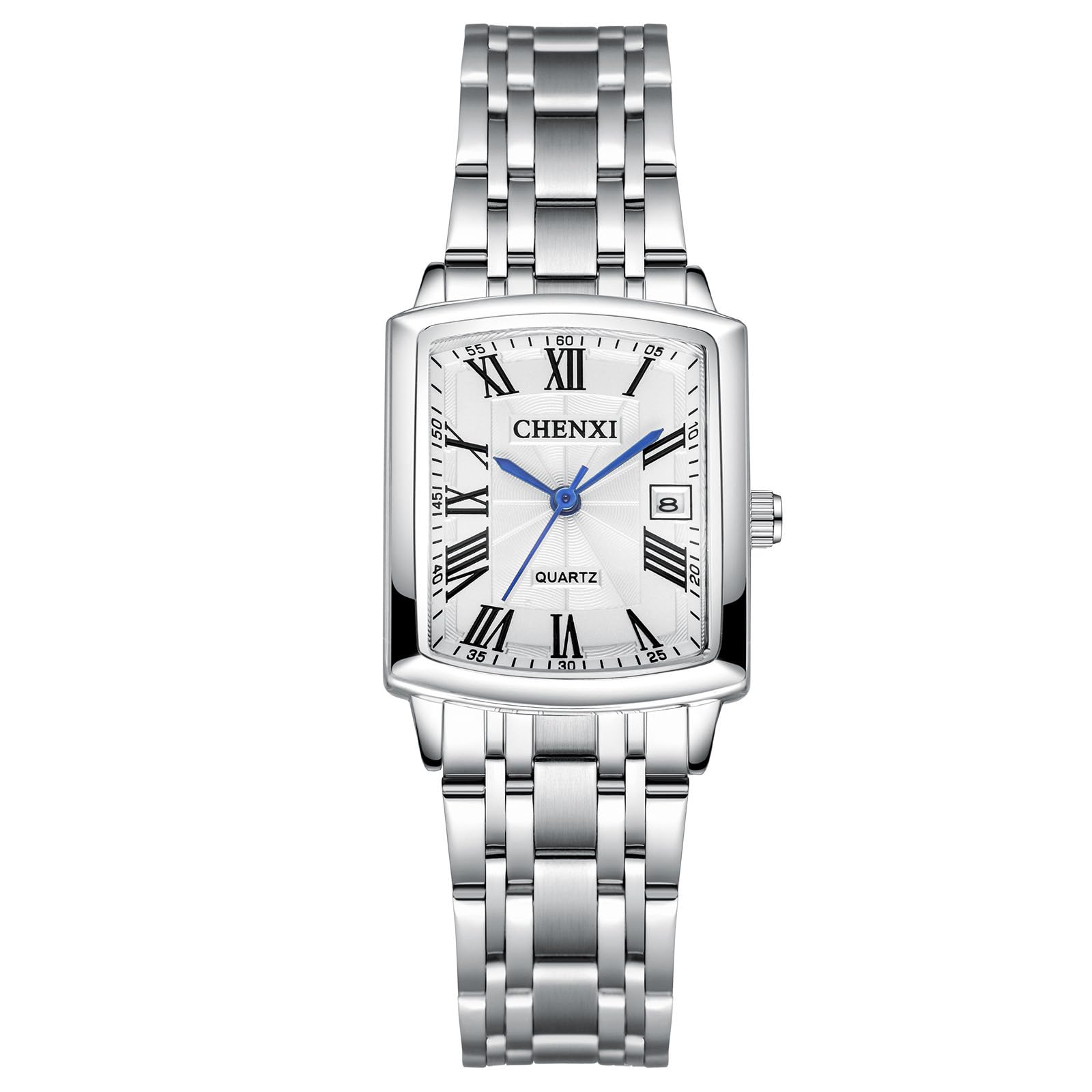 Amazon.com: Lancardo Women Square Wrist Watch: Silver Tone Stainless ...