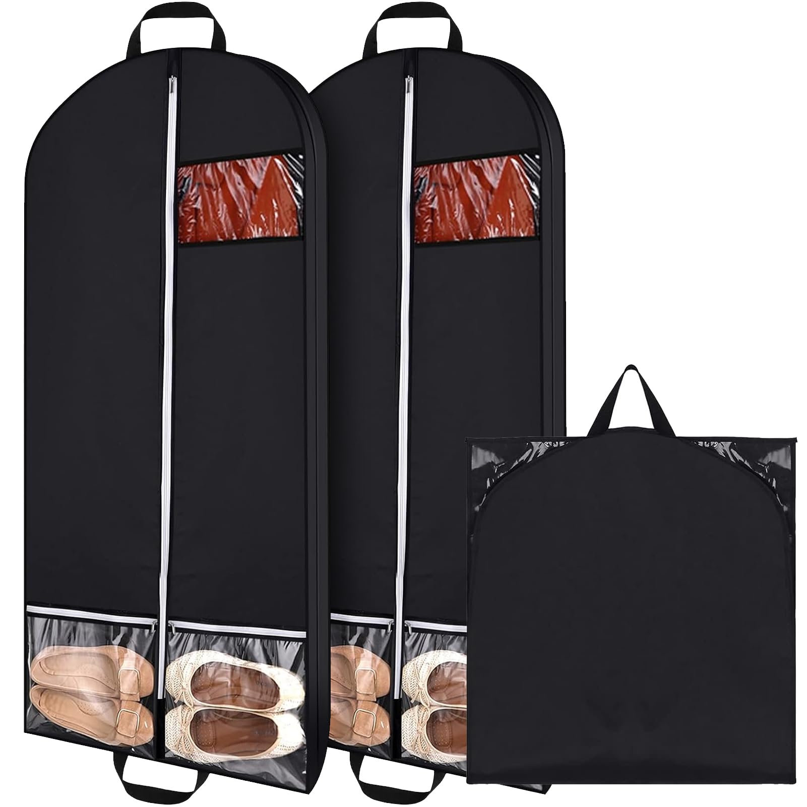 2 Packs Long Dress Covers Garment Storage Bags,Eco-Friendly Dress Bags ...