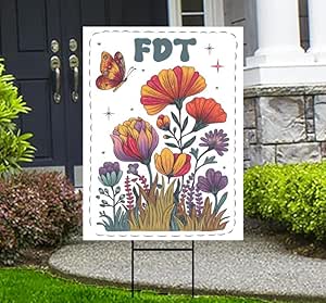 Amazon.com : Subtle FDT, Defend Democracy Yard Sign - Resist Hate Lawn ...