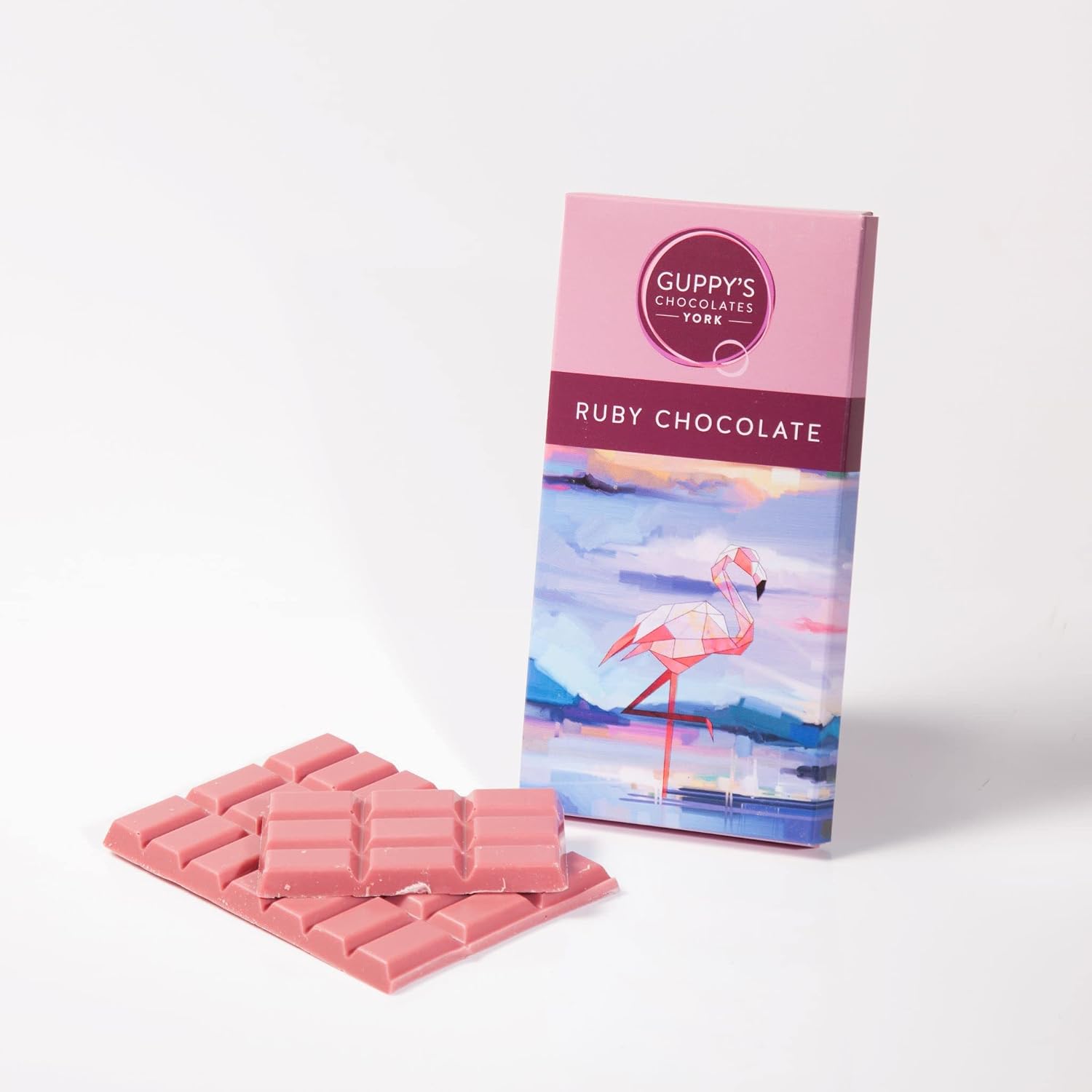 Guppy's Chocolates York | Ruby Chocolate Bar | 5 Pack | 90g bar * 5 ...
