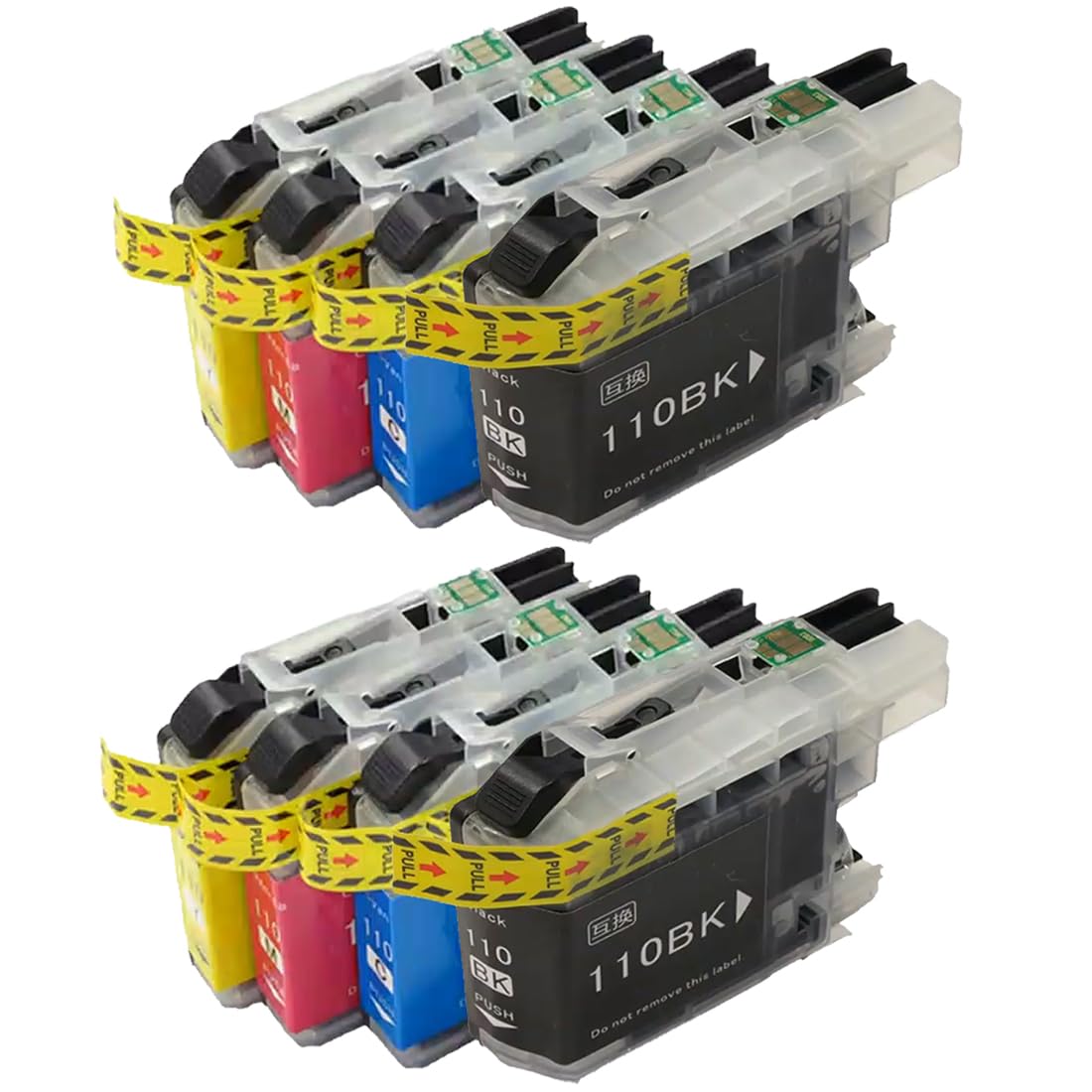 Amazon.co.jp: 【埼京企画】LC110-4PK 4色セットx2 互換インクカートリッジ (LC110 LC110BK LC110C ...