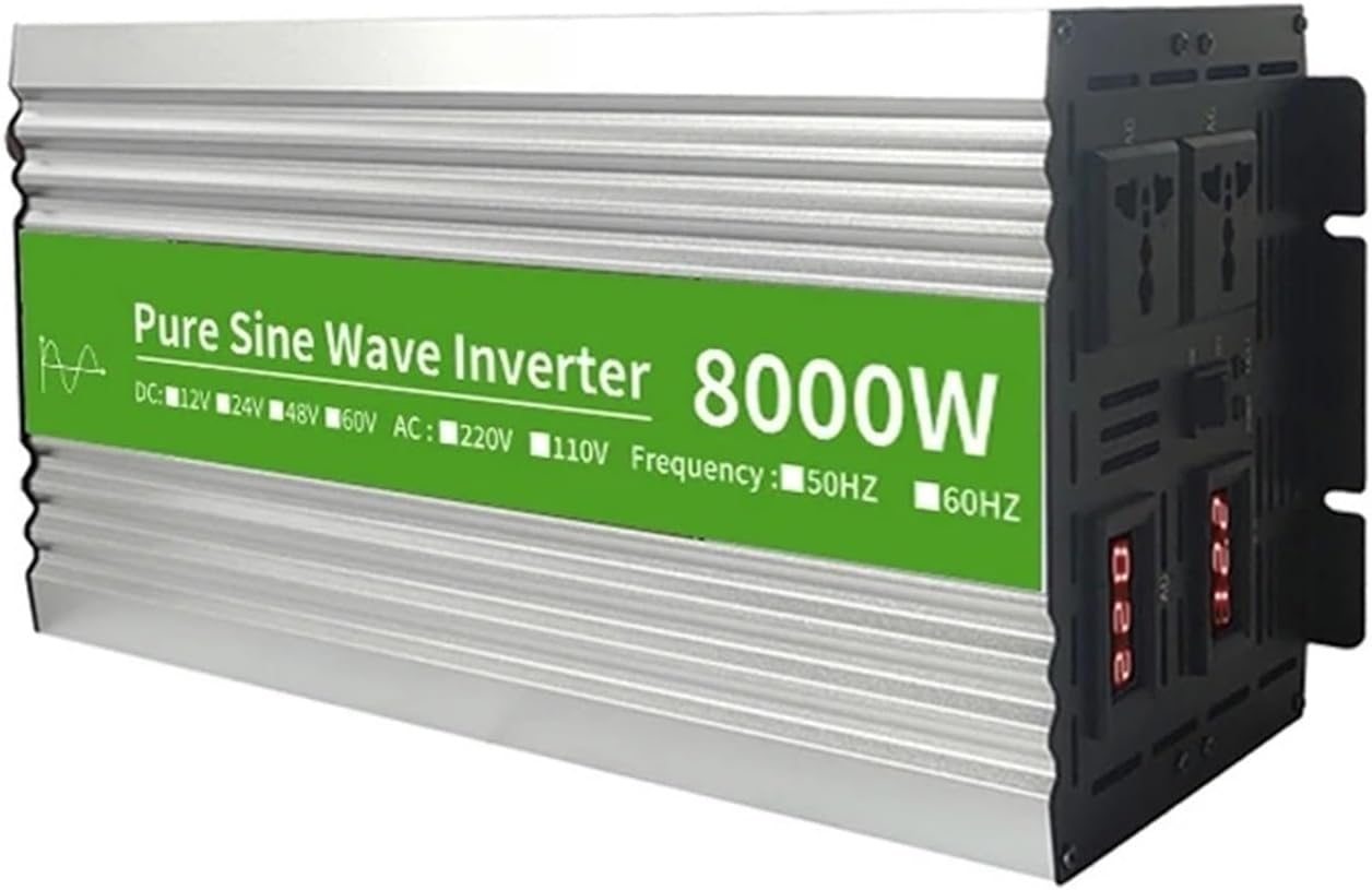 Transformateur Tension 8000W 6000W 5000W Onduleur Onde Sinusoïdale DC 12V 24V À AC 220V 50Hz ...