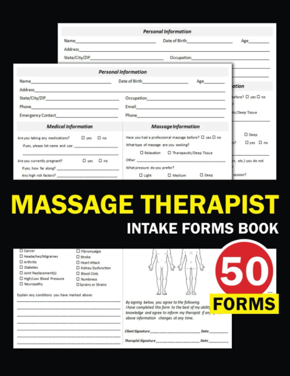 Buy Massage Therapist Intake Forms Book: Record Medical & Massage ...