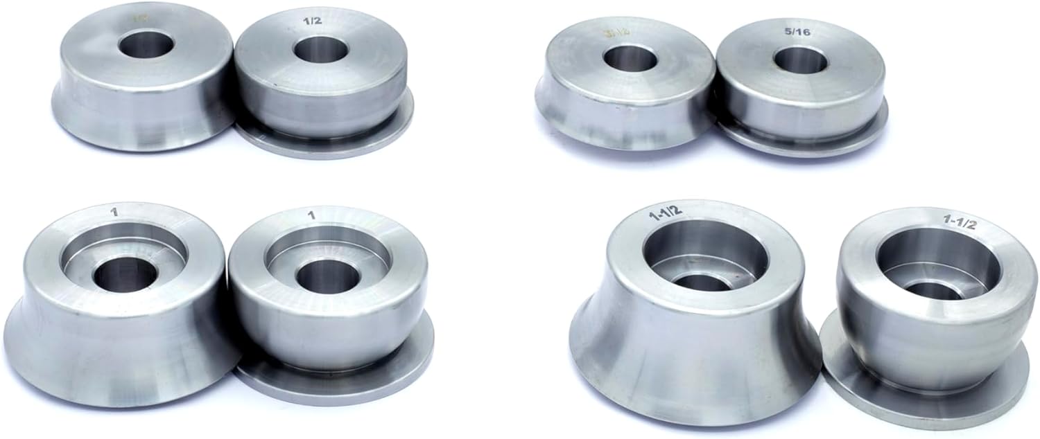 LOUDERLUN Bead Roller Round-Over Dies Commplete Set, 3/4" diameter ...