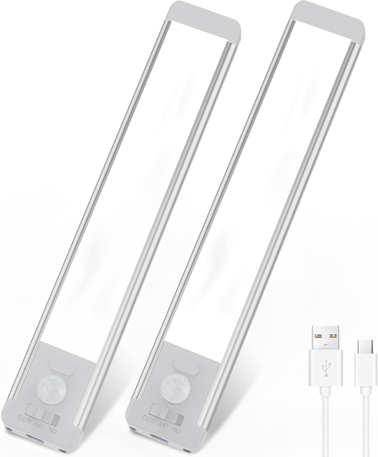 Crertos Under-Unit Light Kitchen LED Cabinet Lighting - 30 LED Motion ...