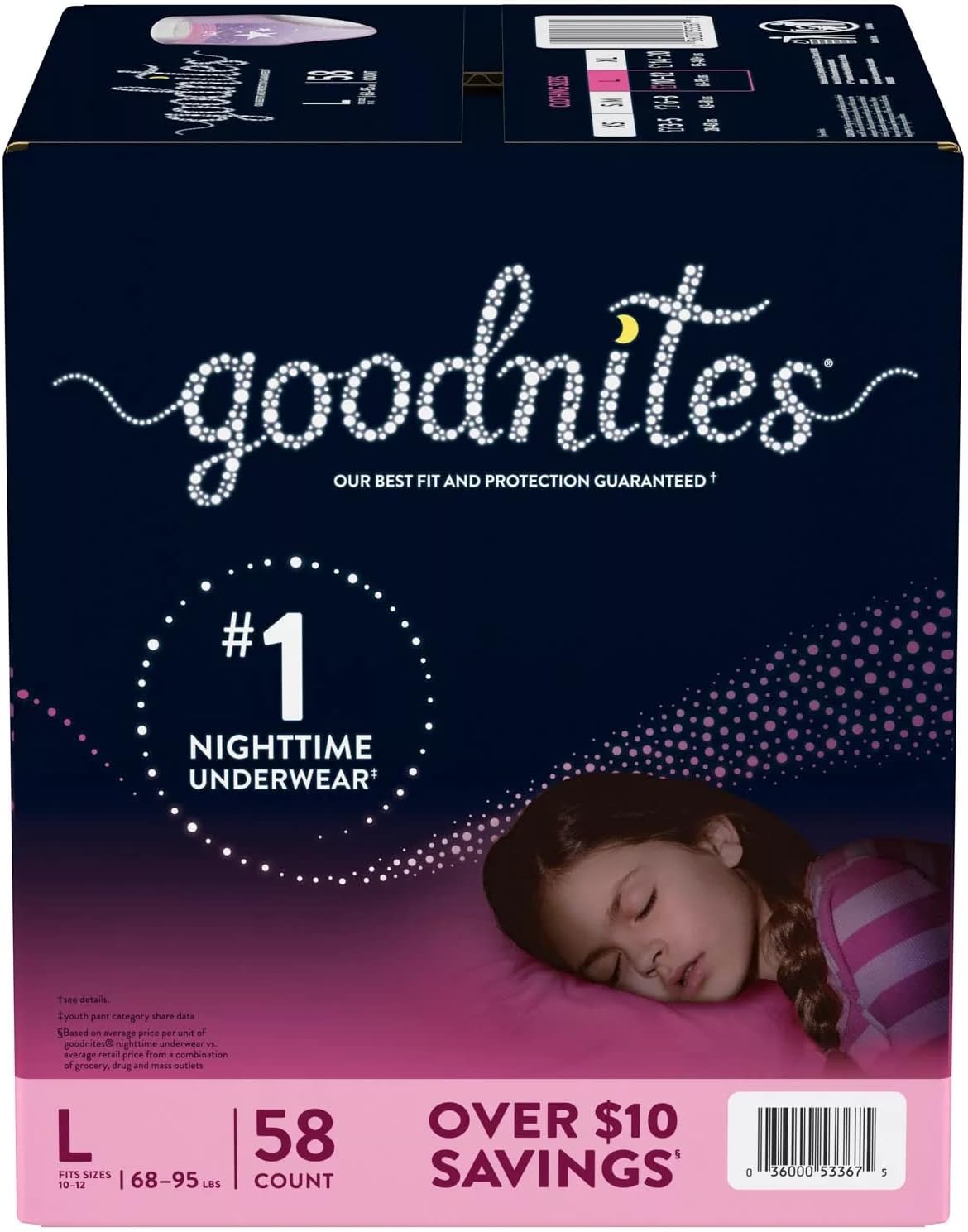 Amazon.com: GoodNites Bedtime Underwear for Girls, Large (68-95 Pounds ...
