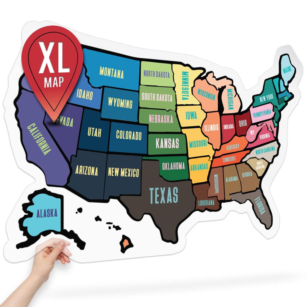 Amazon.com: RV State Map Sticker Travel Map - 14.5" x 21.5", Explore ...