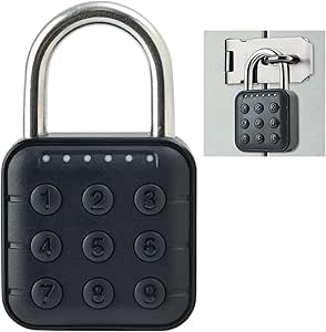 6 Digit Password Lock,High Security Keypad Padlock with 304 Stainless ...