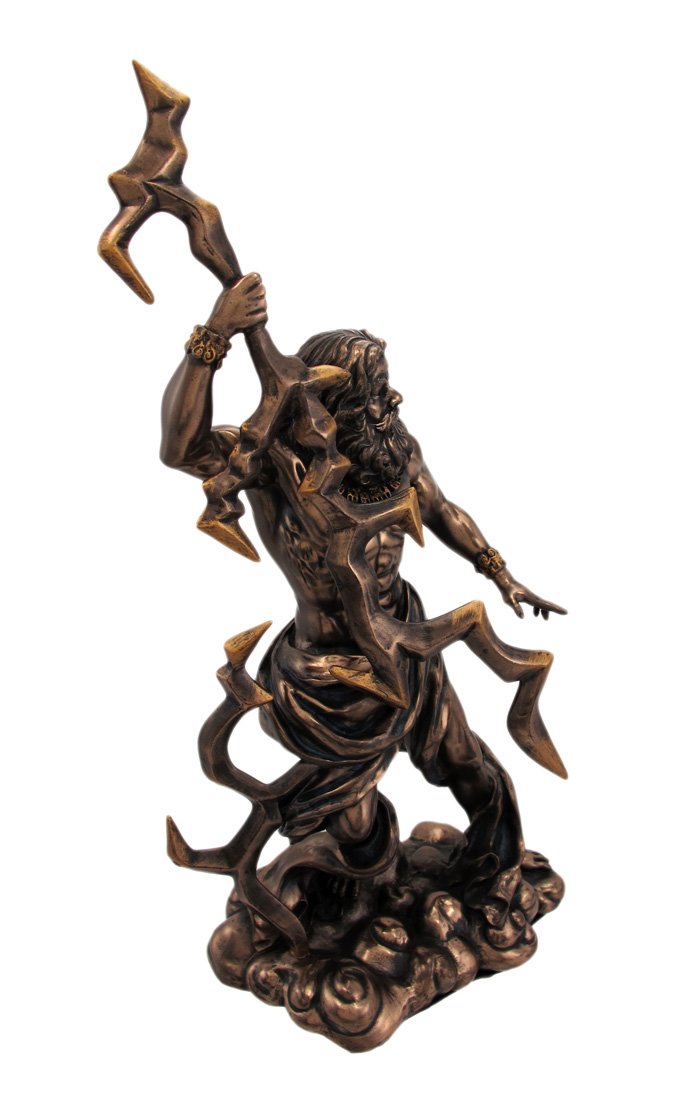 Buy PTC King Zeus Grecian God Throwing Lightning Resin Statue Figurine ...