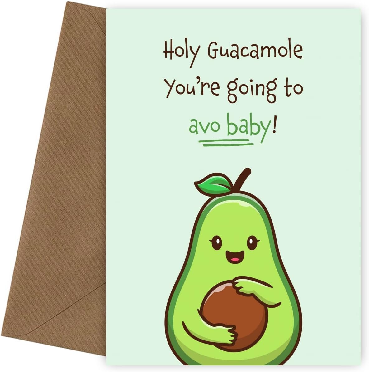 Congratulations Pregnant Card Parents to be Card - Avocado Avo Baby ...