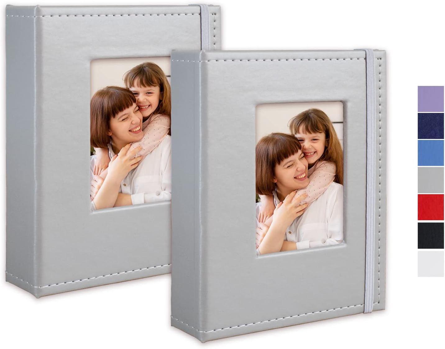 Amazon.com: Cherrich Small Photo Album 4x6, Pack of 2 Leather Photo ...