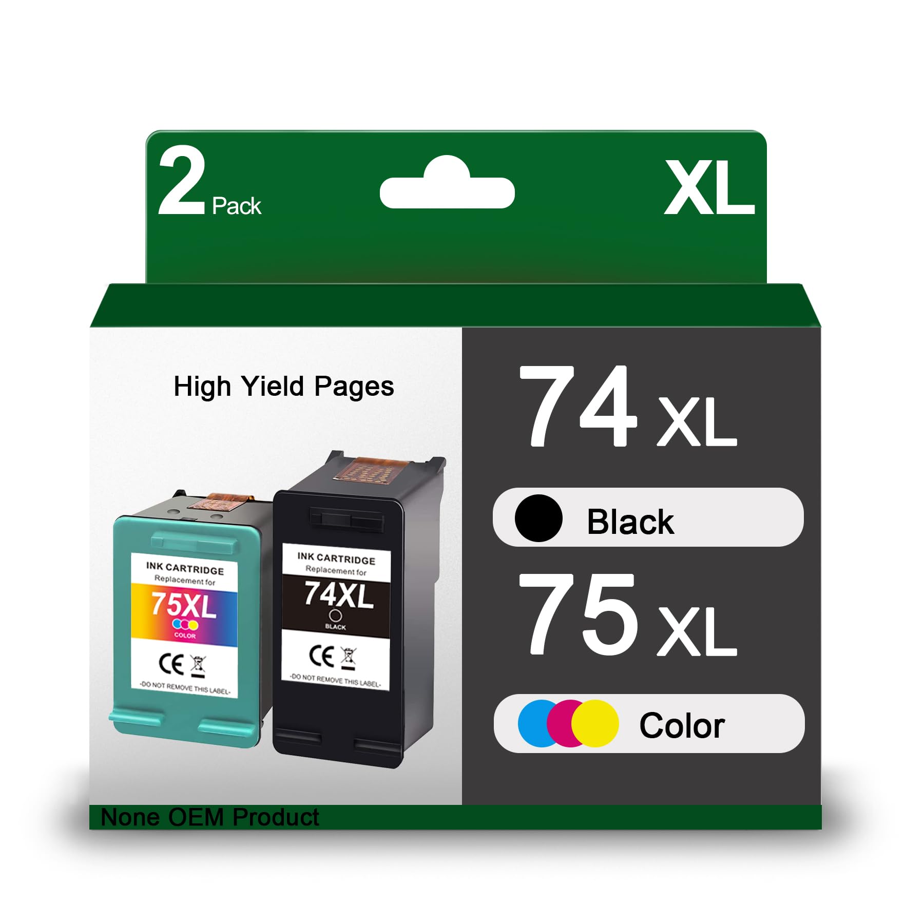 Amazon.com: 74 75 Ink Cartridges Combo Pack Replacement for HP Ink 74XL ...