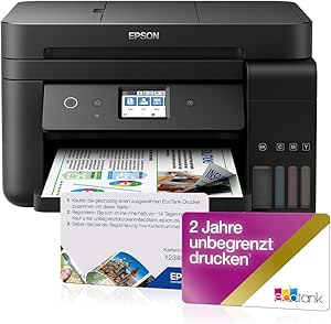 Epson EcoTank ET-4750 4-in-1 Ink Multifunction Device (Copier, Scanner, Printer, Fax, A4, ADF ...