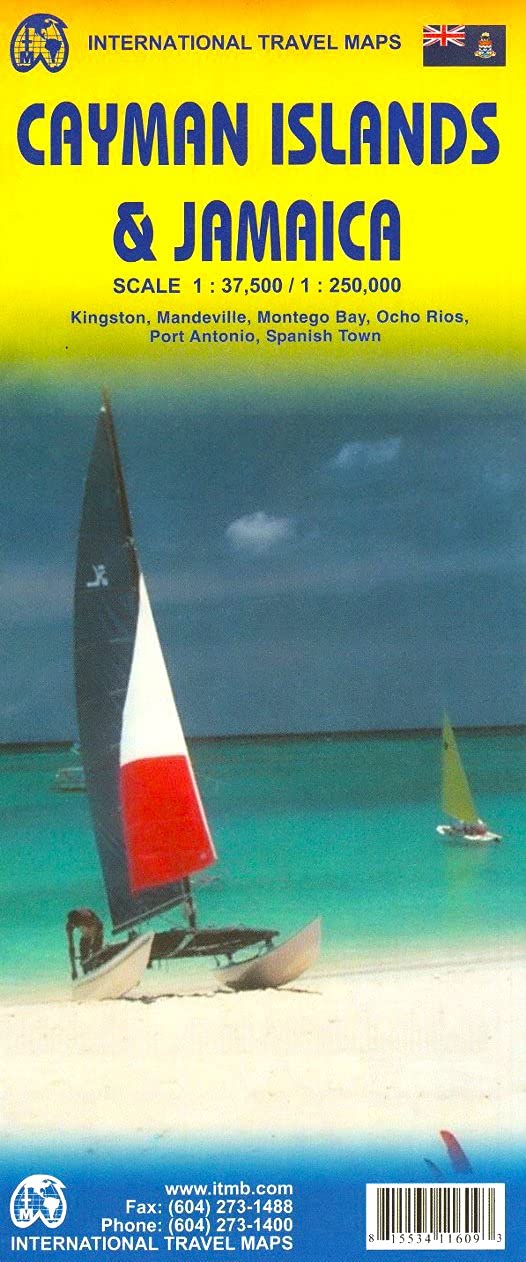 Cayman Islands & Jamaica 1:37,500/250,000: International Travel Map ...