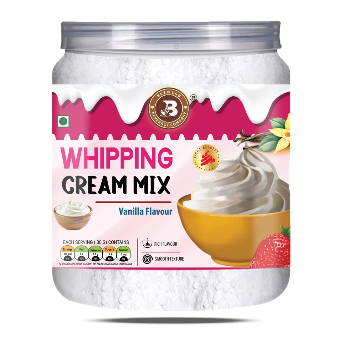 Brew Lab Vanilla Flavor Whipping Cream Mix | Smooth Texture for ...