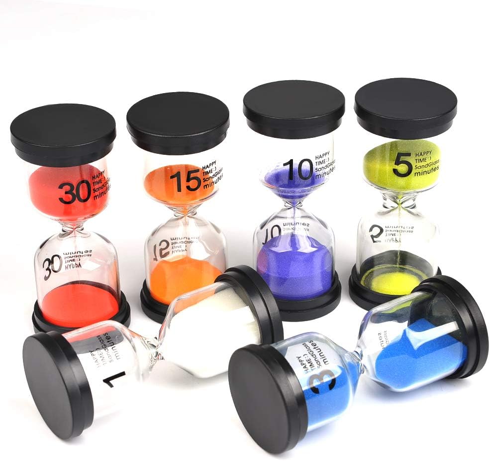 FOCCTS 6Pcs Sand Timers Hourglass Sand Timers Sand Clock Timer ...