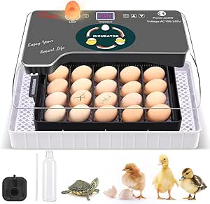 HOWOOIUA 12 Automatic Egg Incubators for Hatching Eggs Whith Smart Temperature Control, Auto ...