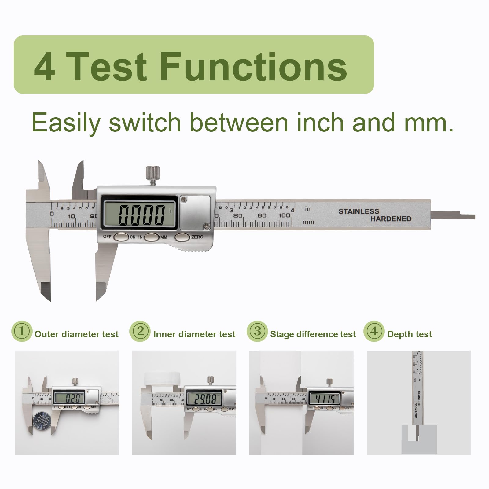 Snapklik.com : SCITOOLS All-Metal Small Digital Caliper 0-4" Mini ...
