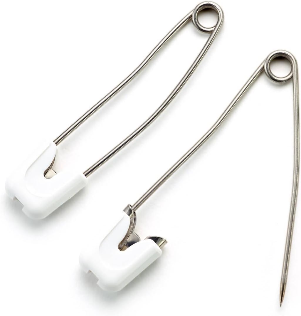 Prym - Prym Stainless Steel Blue (55mm) Nappy Safety Pins - 4 Pieces ...