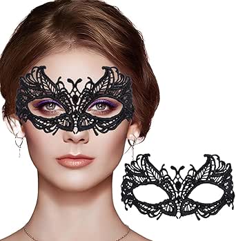 Amazon.com: Blindery Lace Eye Mask Costume Mask Lace Masquerade Mask ...