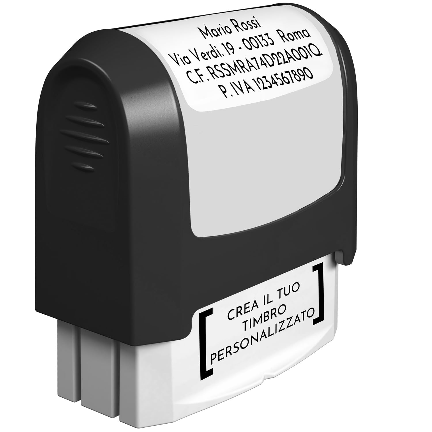 Timbro Personalizzato Autoinchiostrante 4 righe, 47x18 mm, ideale per ...