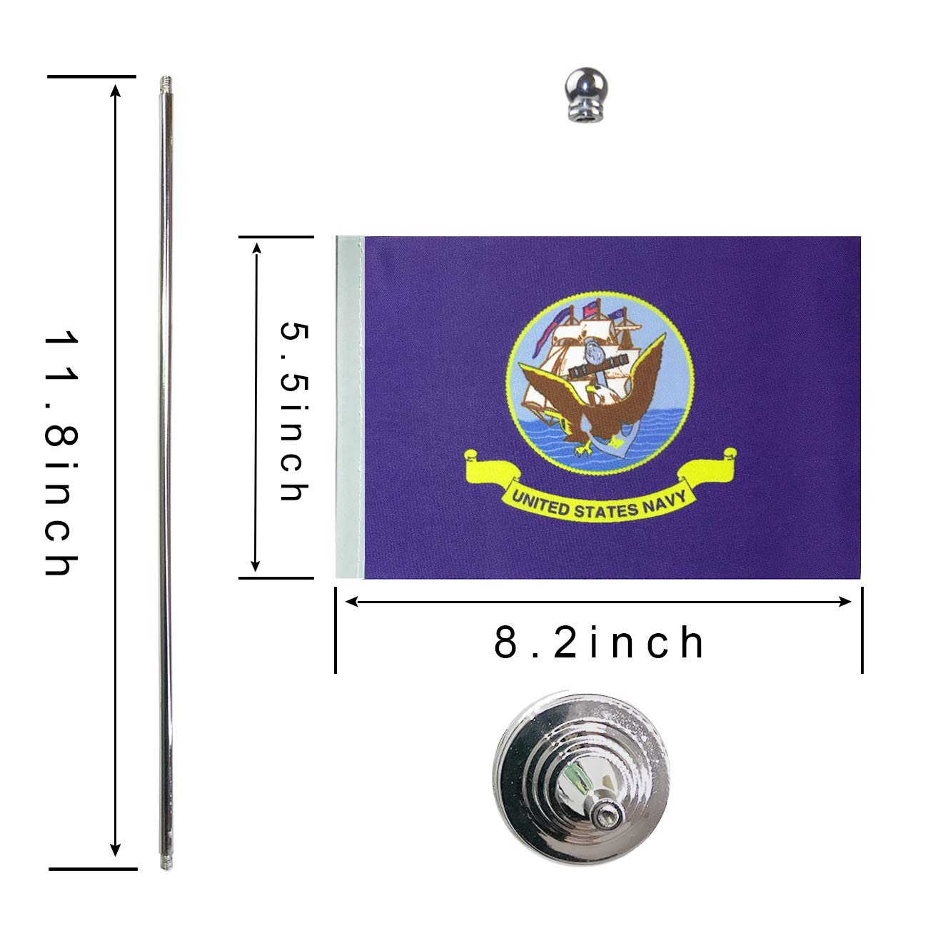 TSMD US Navy Desk Flag Small Mini United States Military Table Flags ...