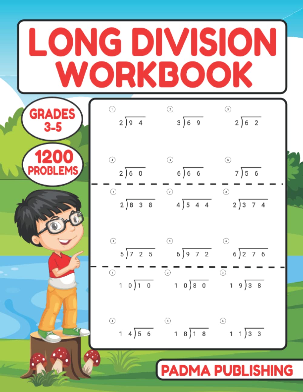 Long Division Workbook Grades 3-5: Double and Triple Digit-1200 Long ...