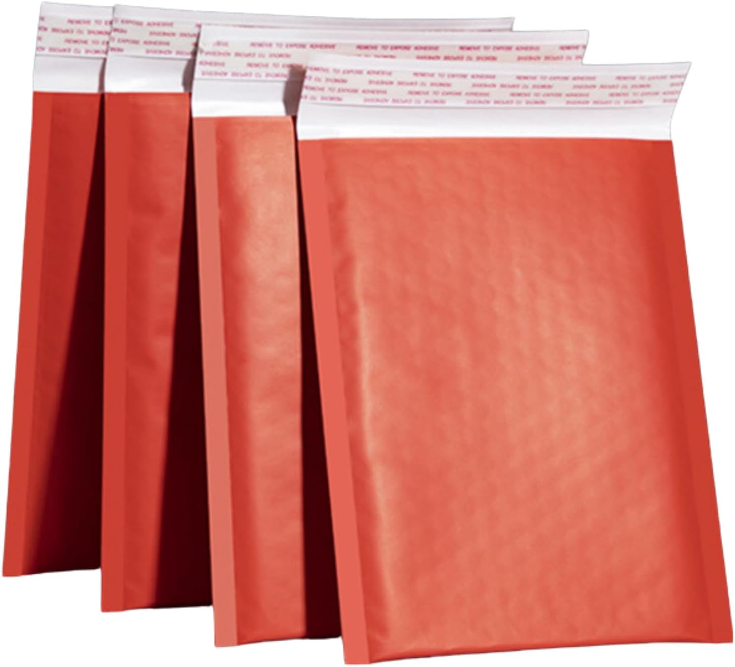 50pcs Eco-Friendly Red Waterproof Self-Seal Kraft Bubble Lined Mailers ...