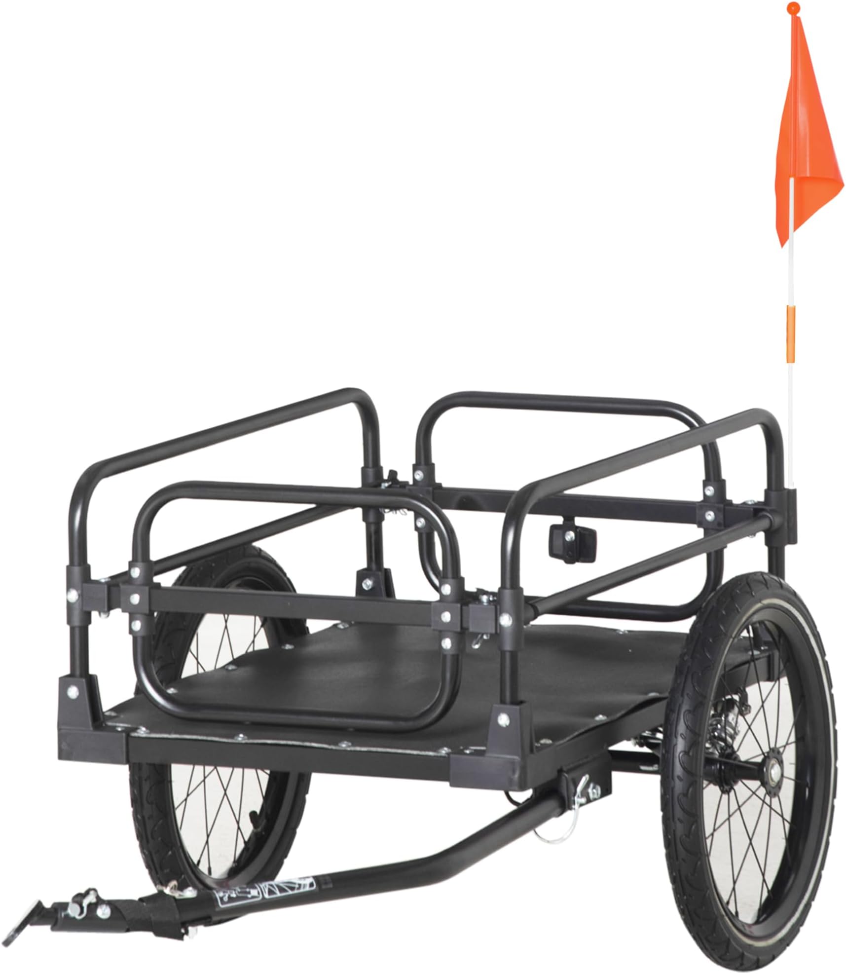 Bike Trailer One-wheel with Storage Bag Cargo Bicycle Cart Wagon vidaXL ...