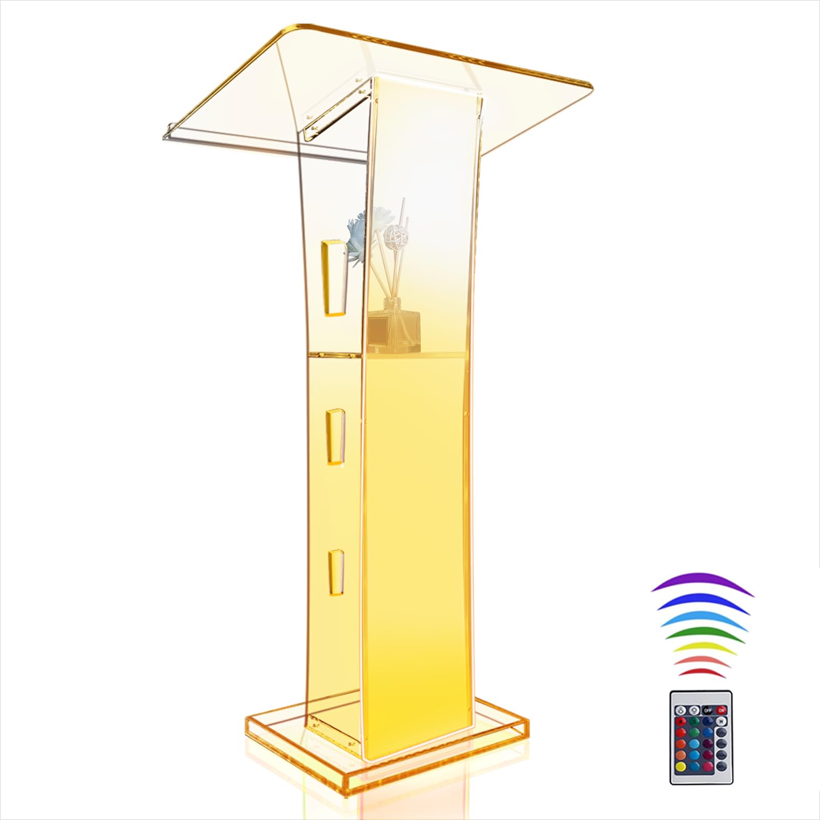 Amazon.com: Wqzlyg Podium Stand Acrylic Clear, 43” Pulpit for Churches ...