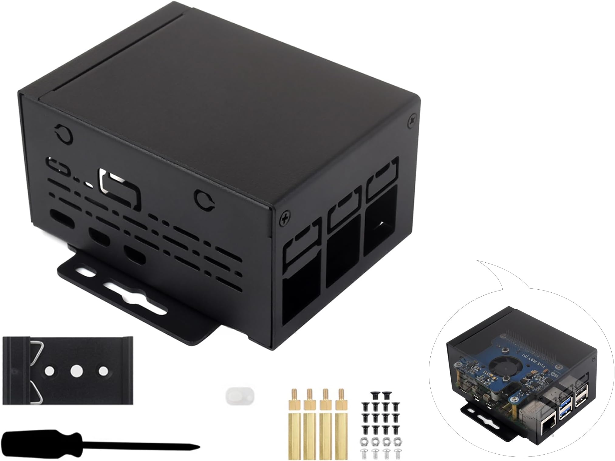 Amazon.com: Metal Case for Raspberry Pi 5, Support Add Pi 5 Active ...