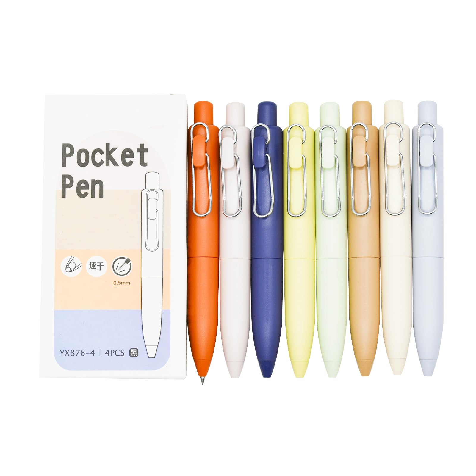 Amazon.com: Maydahui 8 Pcs Colorful Mini Pens Short Small Pocket Pens ...