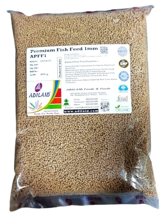 ADILAID Premium Floating Fish Feed Pellet (1mm) 800 GMS for Young ...