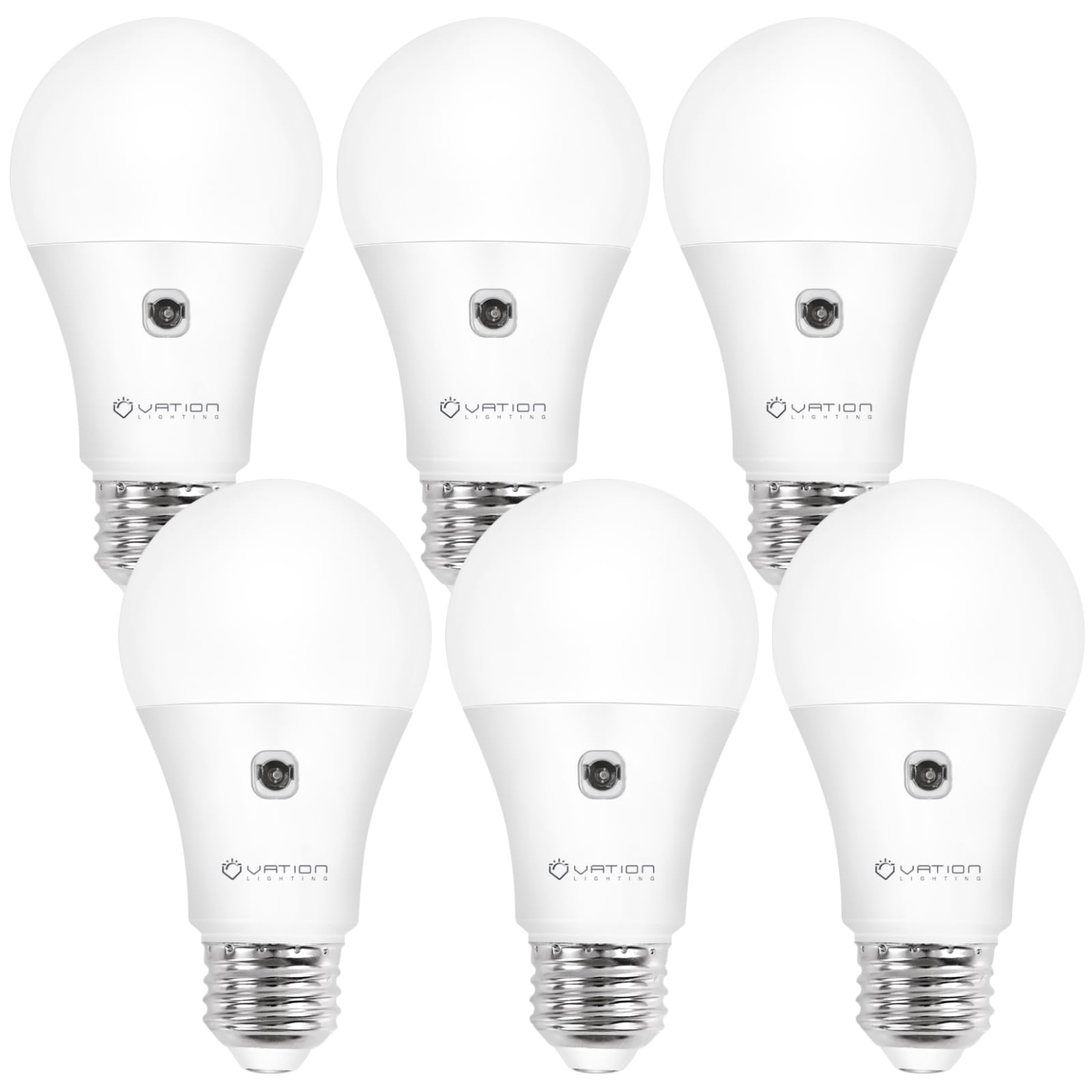 A19 Dusk to Dawn Sensor LED Light Bulbs Outdoor, Daylight 5000K, Energy ...