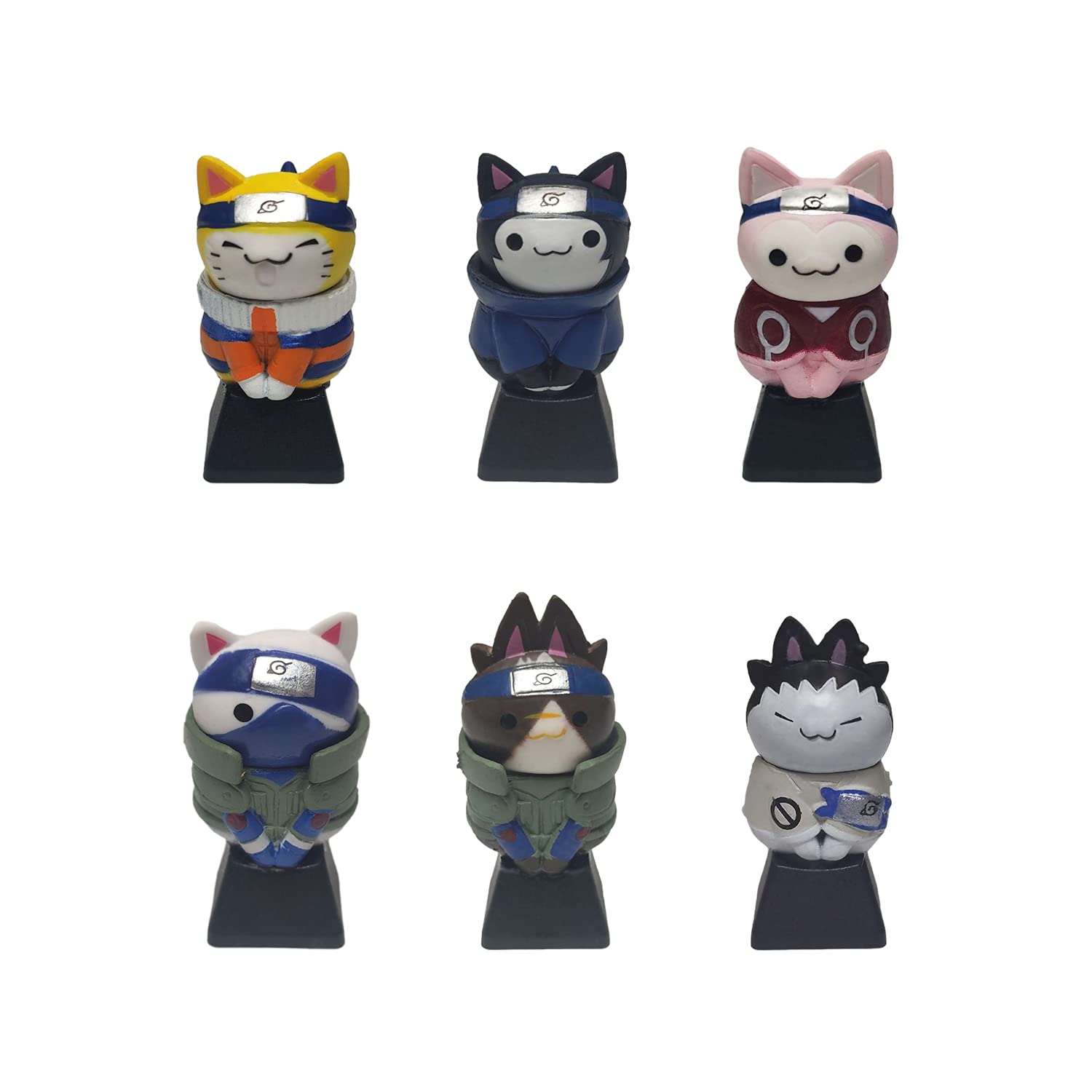 Naruto Keycaps Japanese Anime Cool Black Key Caps,Compatible with ...