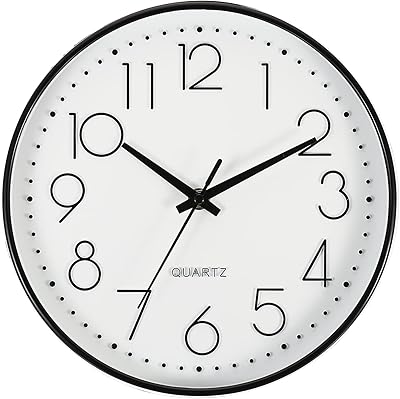 Amazon.com: Yoiolclc Wall Clock 12 Inch Silent Non-Ticking Modern Wall ...