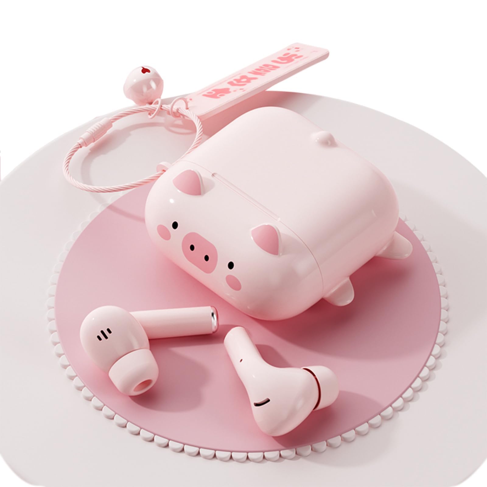 Amazon.com: Xmenha True Wireless Pink Cute Earbuds Bluetooth Kawaii ...