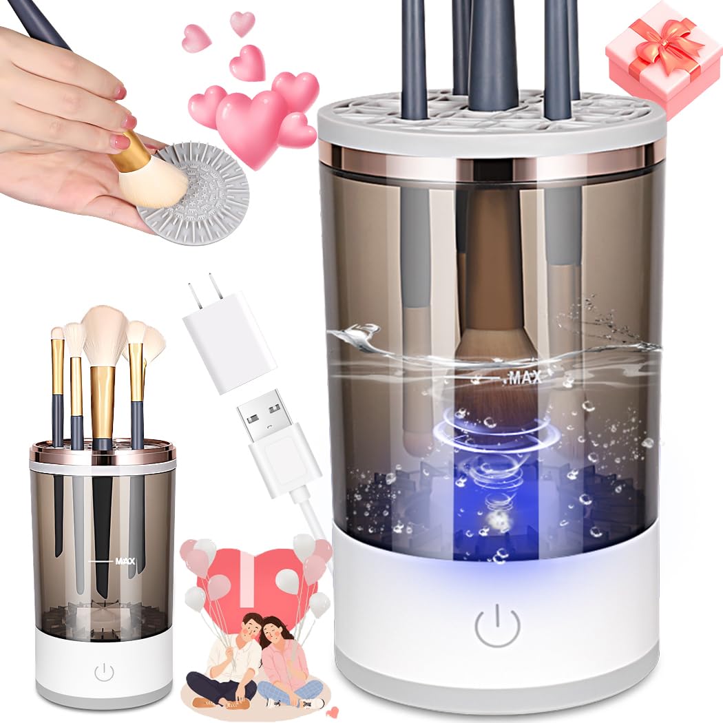 Amazon.com: Darkwedy Electric Makeup Brush Cleaner Machine Makeup Brush ...