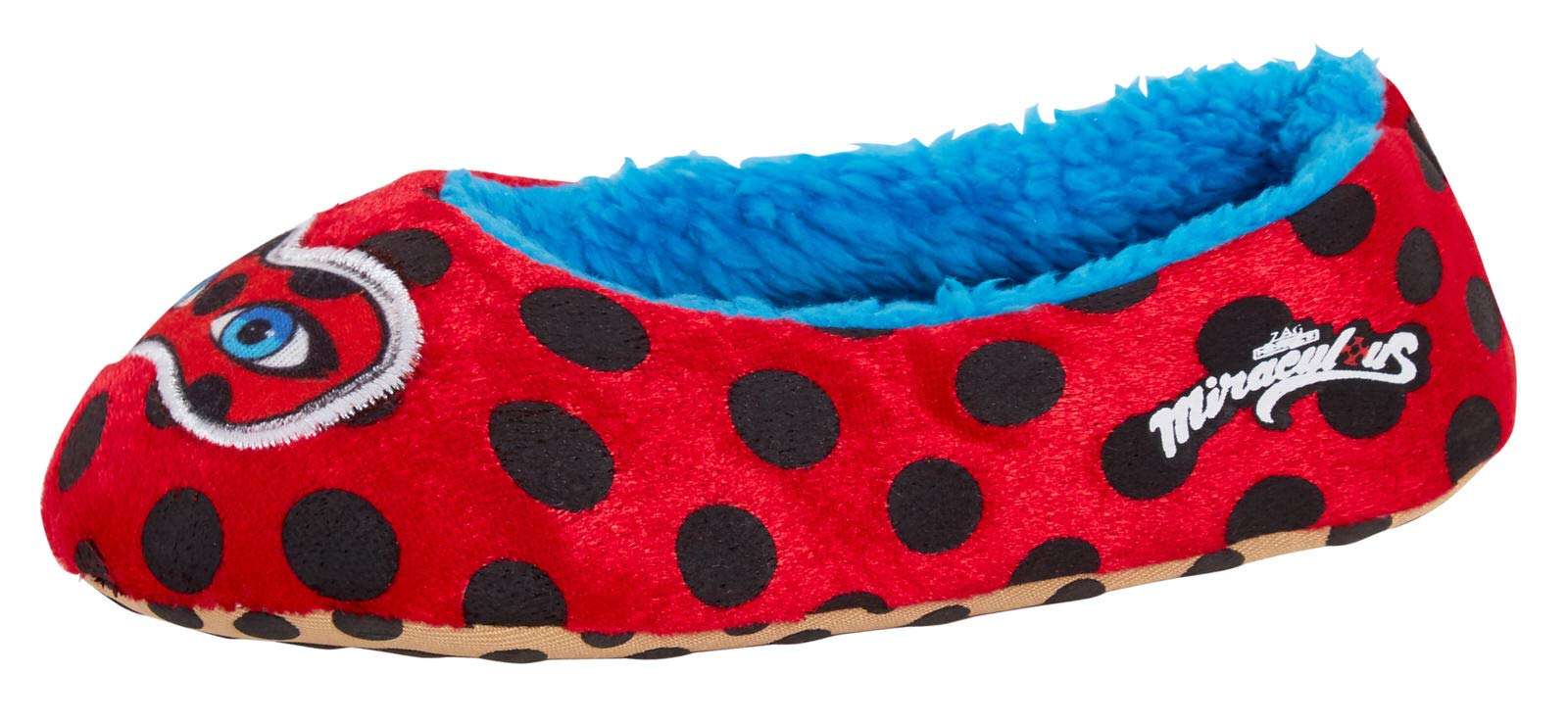 Buy Girls Ladybug Ballet Slippers Fleece Lined House Shoes Bed Slipper ...